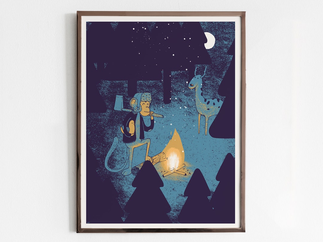 Fire Monkey Screen Print / Art Print / Limited Edition Poster - Etsy