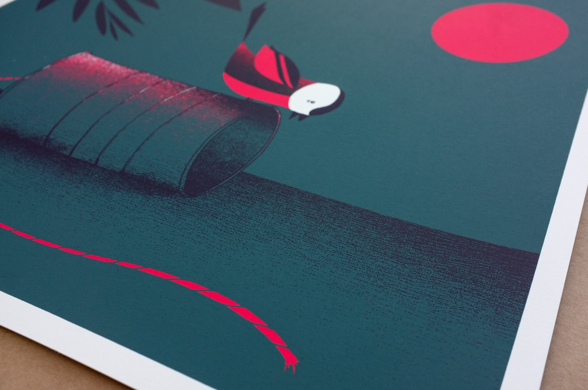 Birds Screen Print Nature Wall Art Decor Retro Illustration | Etsy