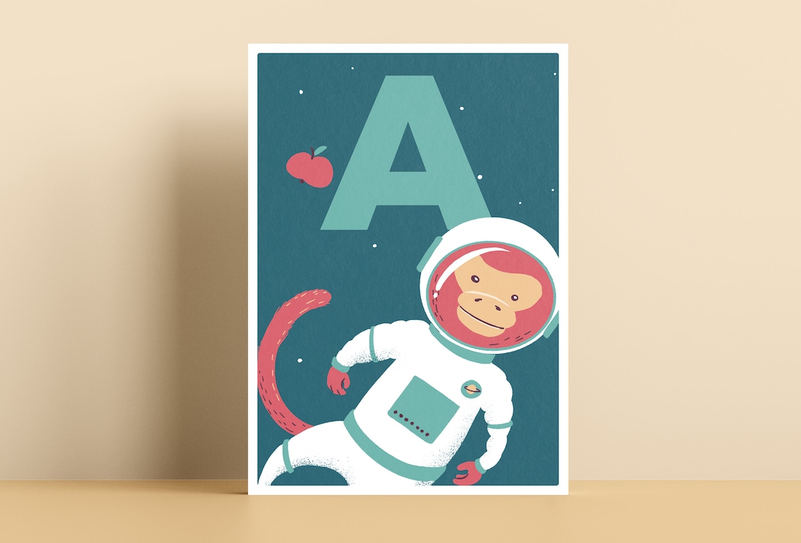 ABC Postcard Set of 10 Alphabet Greeting Card Stationary / - Etsy