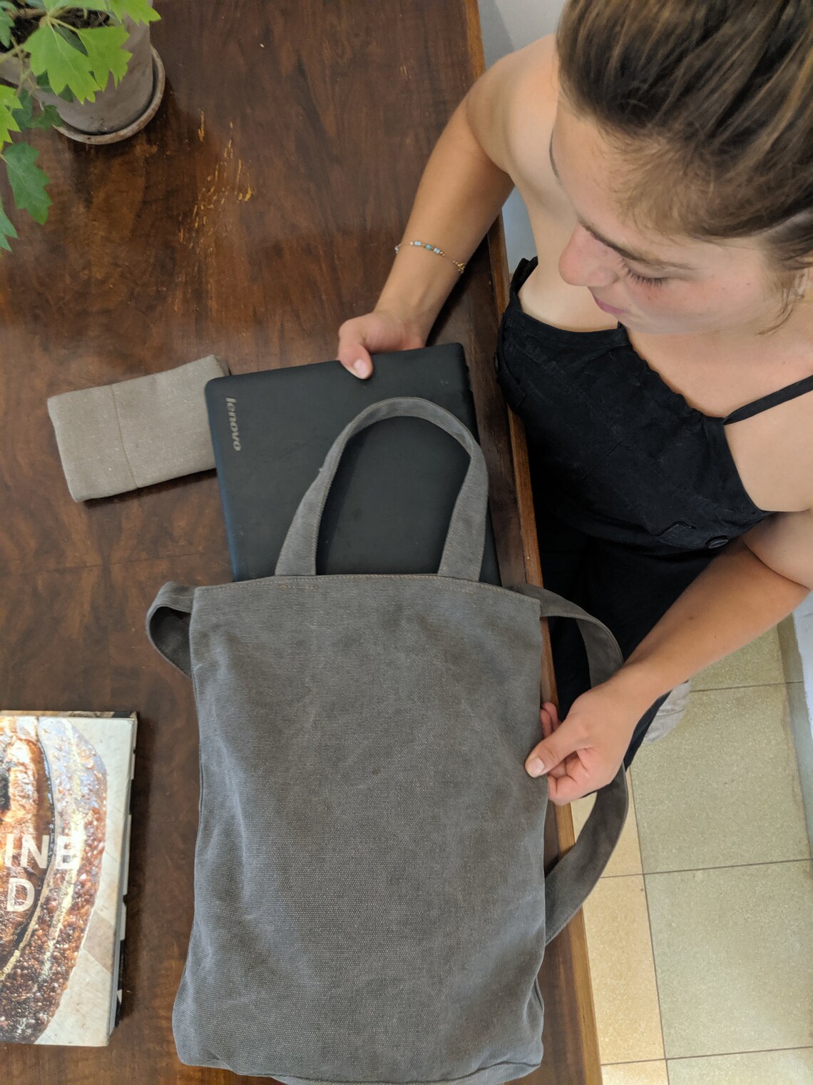 Grey Backpack Purse Everyday Backpack Vegan Backpacks | Etsy