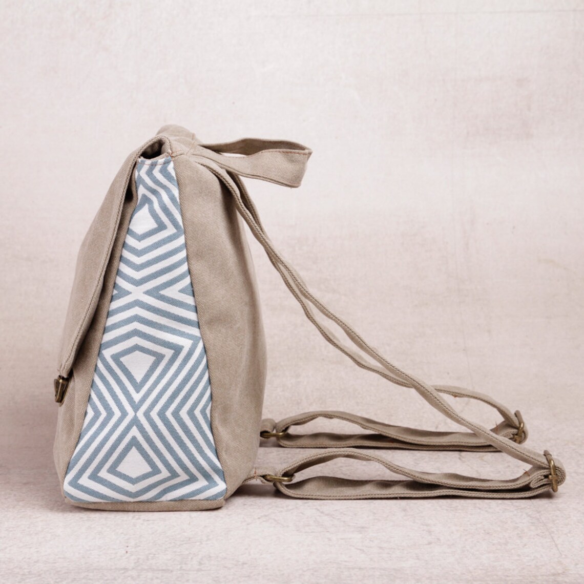 Satchel Backpack Beige Vegan Backpacks School Satchel | Etsy