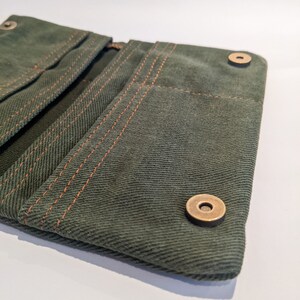 Large Green Wallet, Minimalist Vegan Wallet, Women's Wallet, Valentine ...