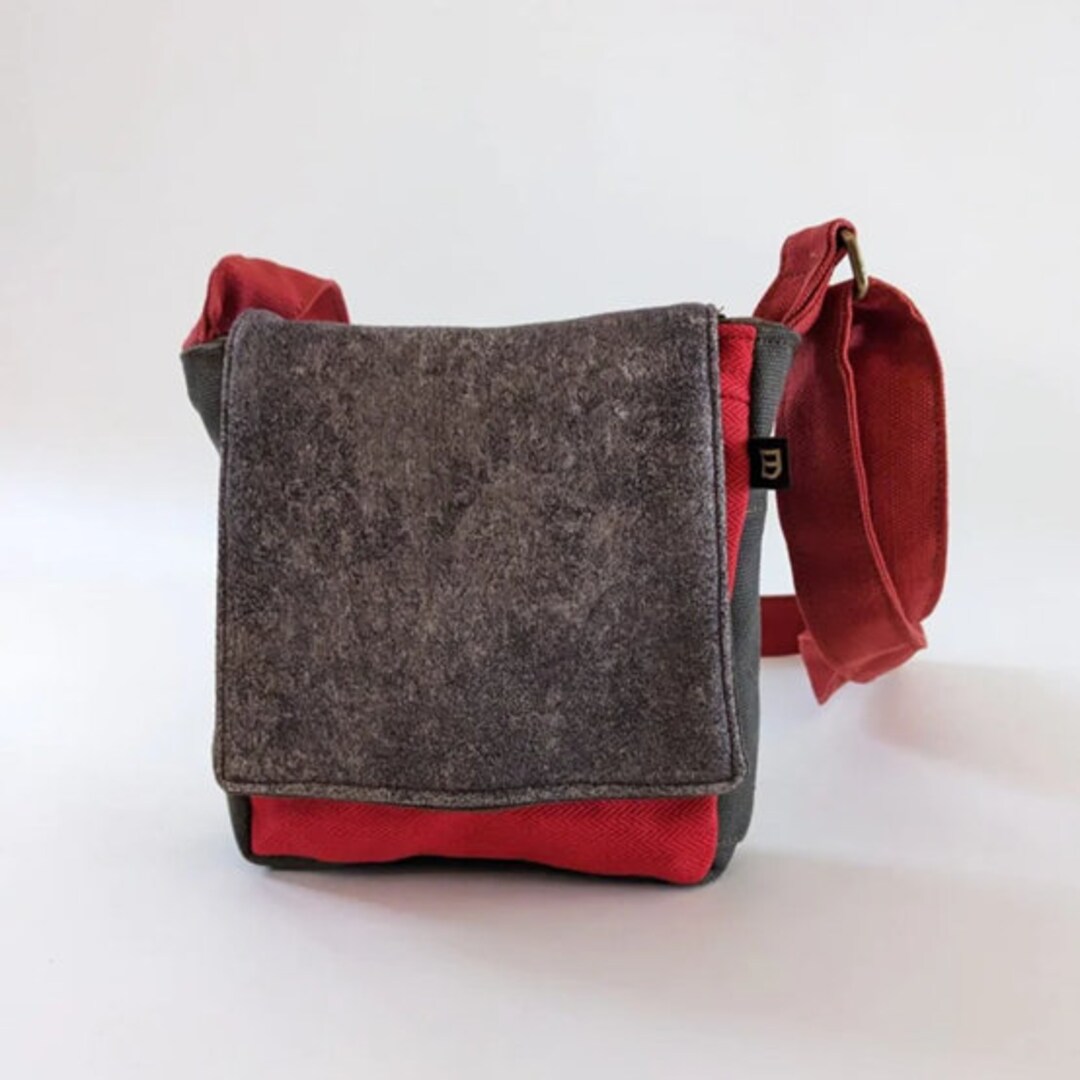 Gray Messenger Bag, Small Shoulder Bag, Vegan Crossbody Bags, Unique ...