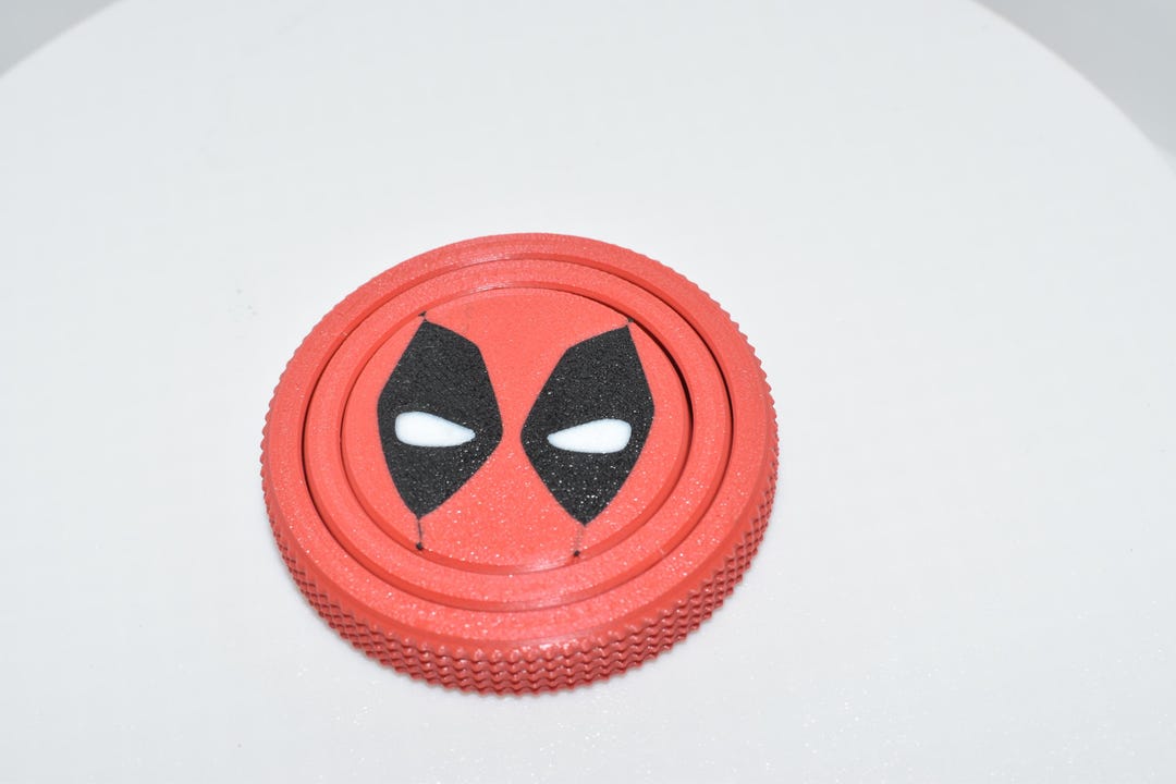 3D Printed Deadpool Triple Ring Gyroscopic Fidget Spinner - Etsy