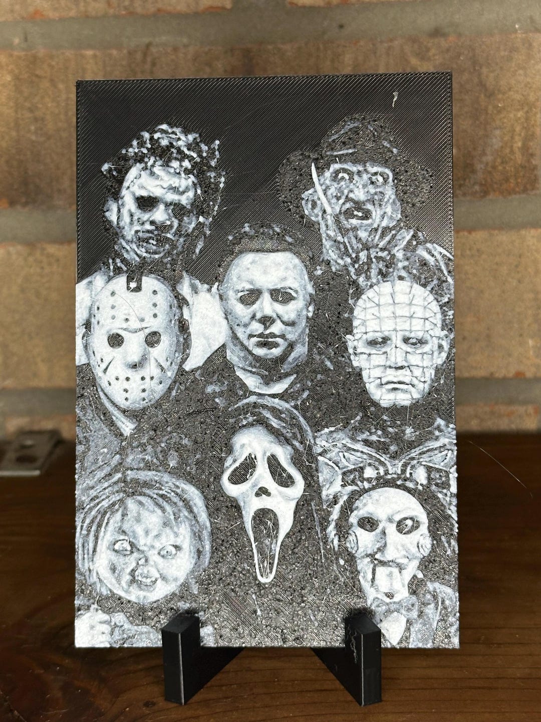 2D 3D Printed Horror Movie Characters Art - Etsy UK