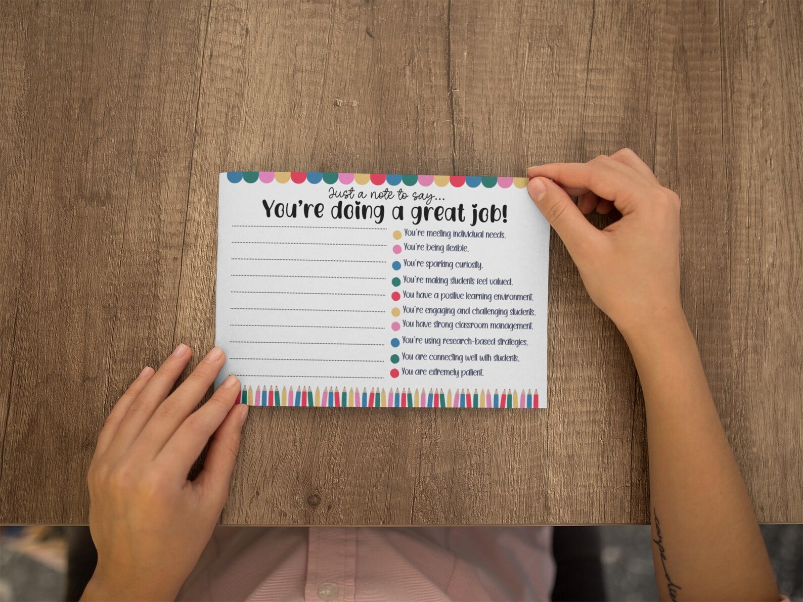 Classroom Observation Note Cards Encouragement and Feedback Made Easy ...