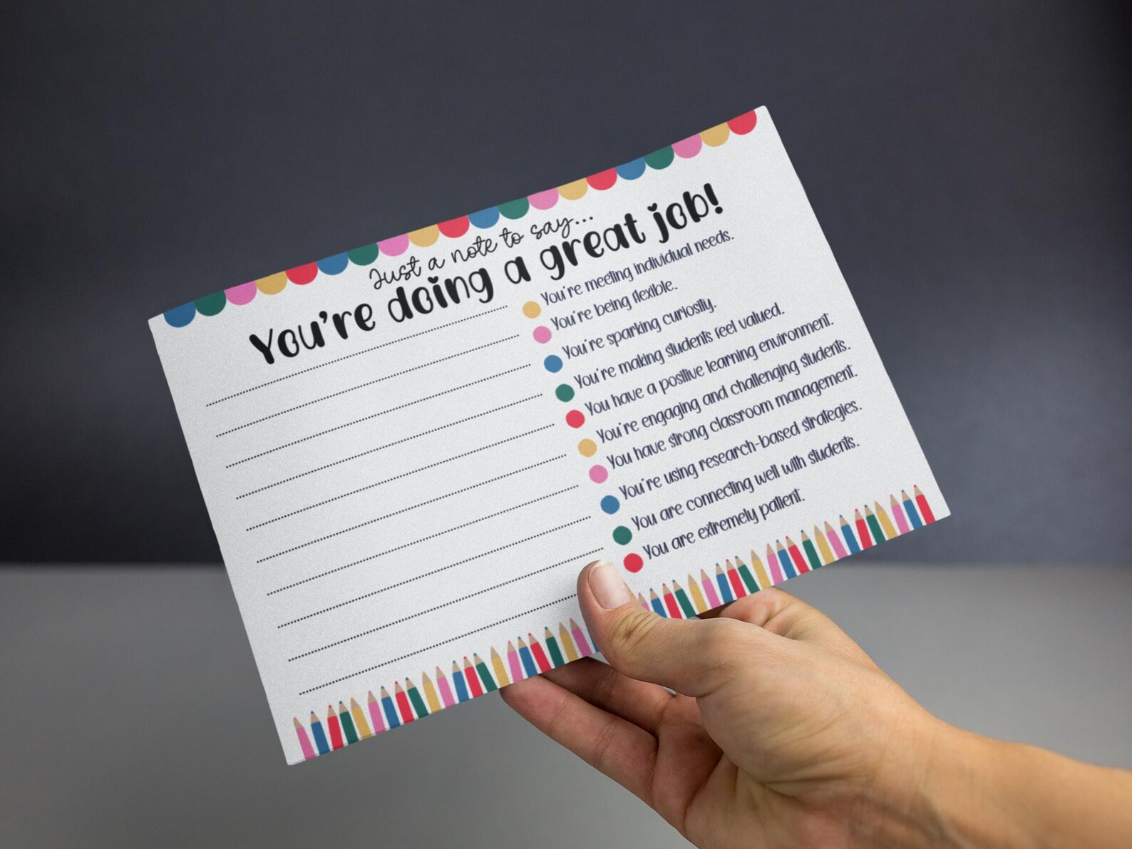 Classroom Observation Note Cards Encouragement and Feedback Made Easy ...