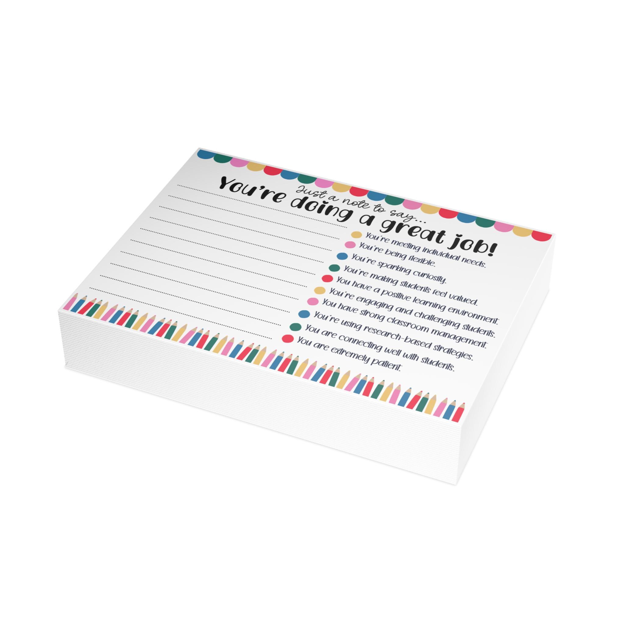 Classroom Observation Note Cards Encouragement and Feedback Made Easy ...