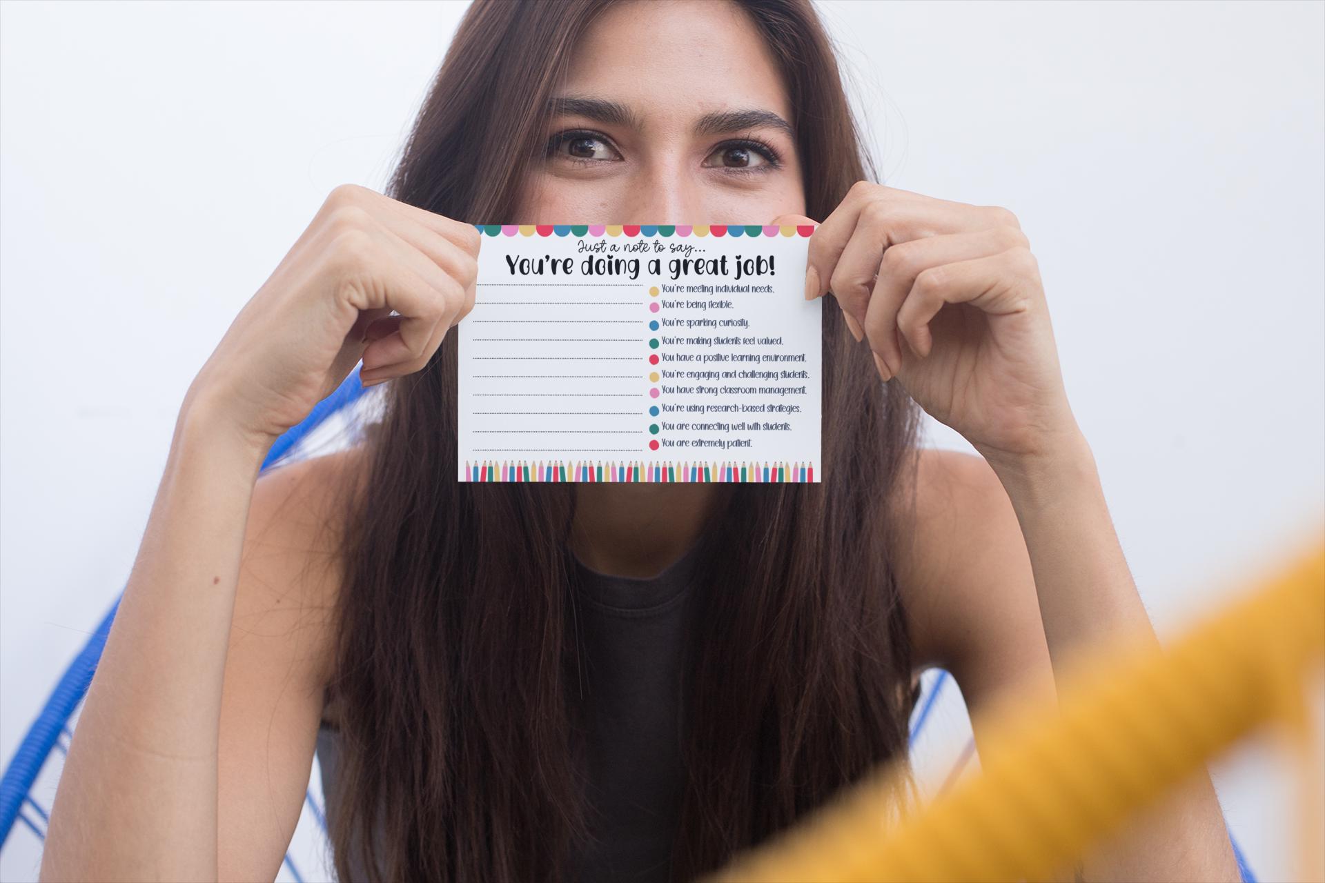 Classroom Observation Note Cards Encouragement and Feedback Made Easy ...
