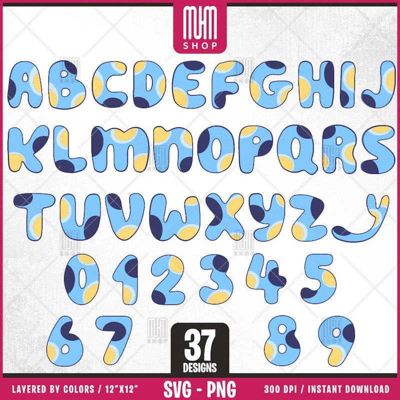 Bluey the Alphabet - Etsy