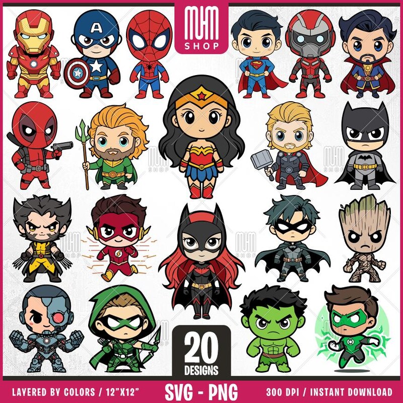 Superhero Svg - Etsy
