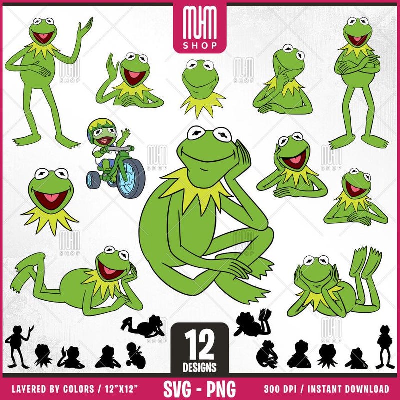 Kermit la rana svgs - Etsy México