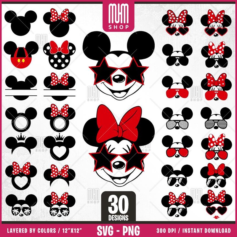Mickey Glasses Svg - Etsy