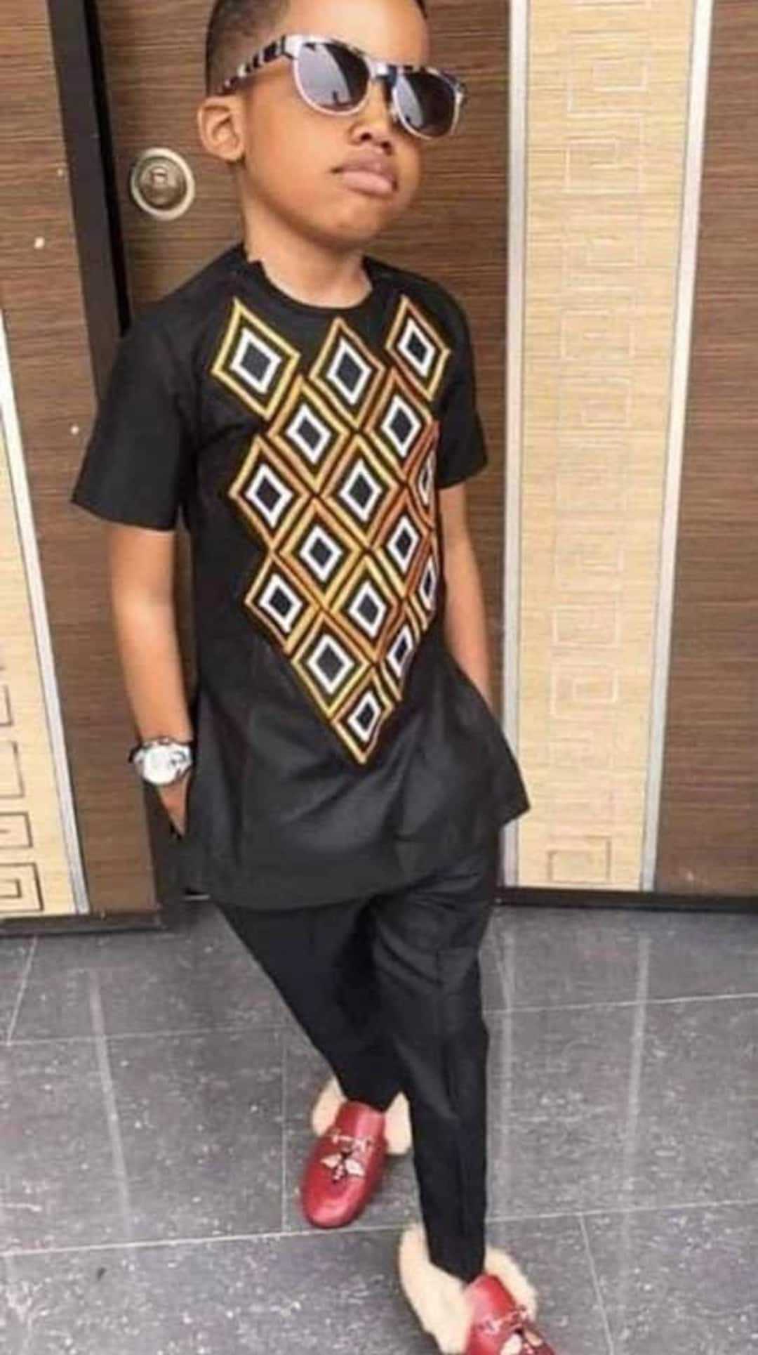 Boys African Print Outfit, Boys African Shirt, African Outfit, African ...