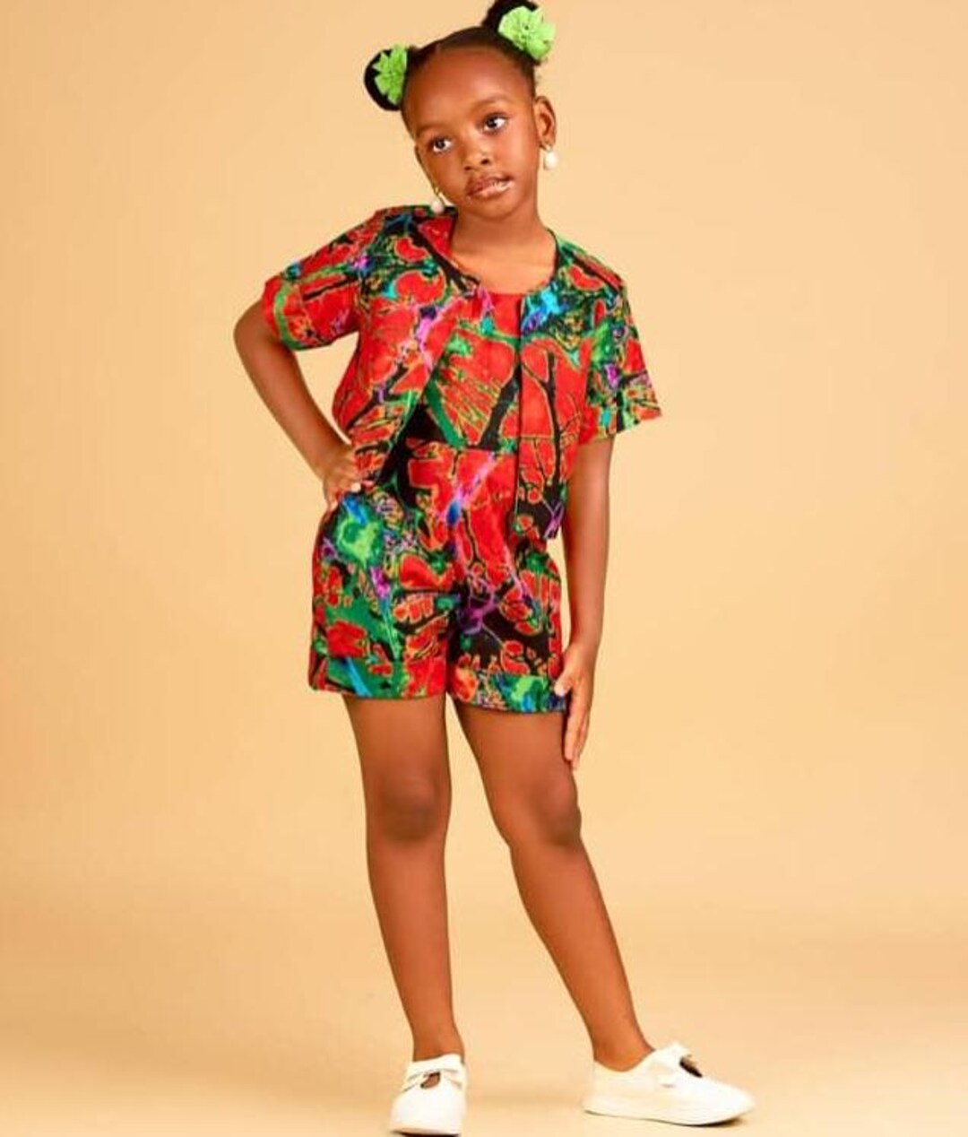 Little Girl's Dress, African Print Girls Dress, African Girl Outfit ...