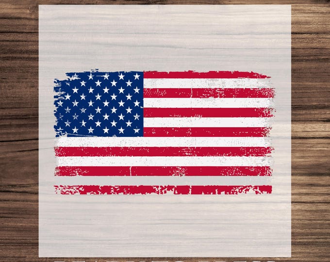 American Flag DTF Heat Transfer, U.S.A. Flag Direct-to-film Iron-on ...