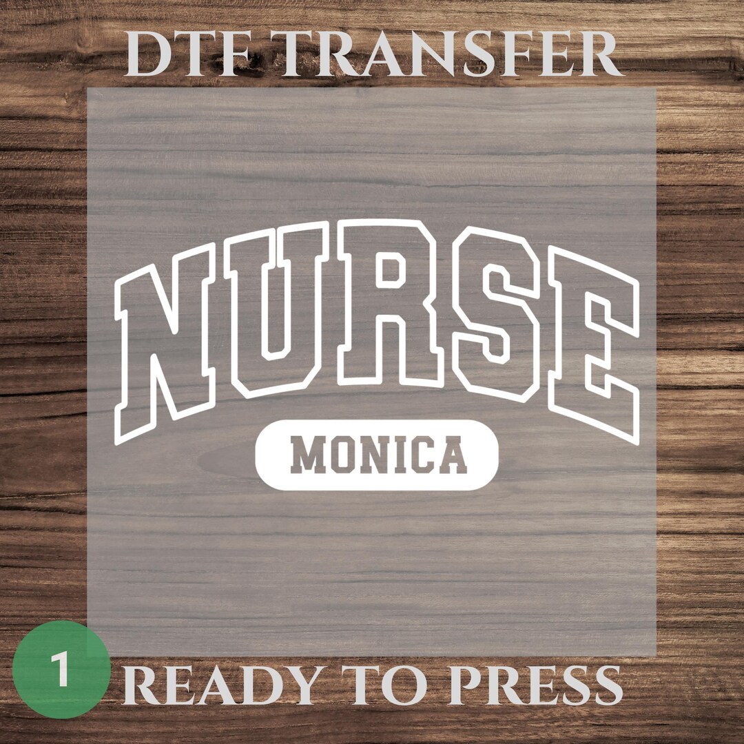 Custom Nurse Name DTF Transfer, Personalized Nurse Design Ready to ...