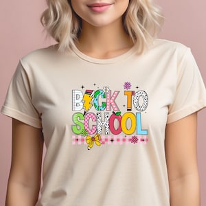 Colorful Back to School DTF Transfer, First Day of School Shirt Design ...