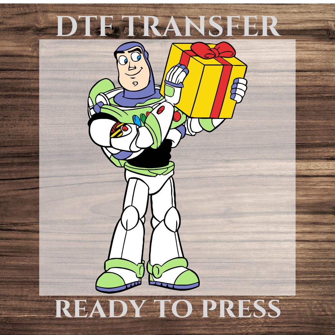 Toy Story Buzz Lightyear Christmas Present DTF Transfer, Disney Toy ...