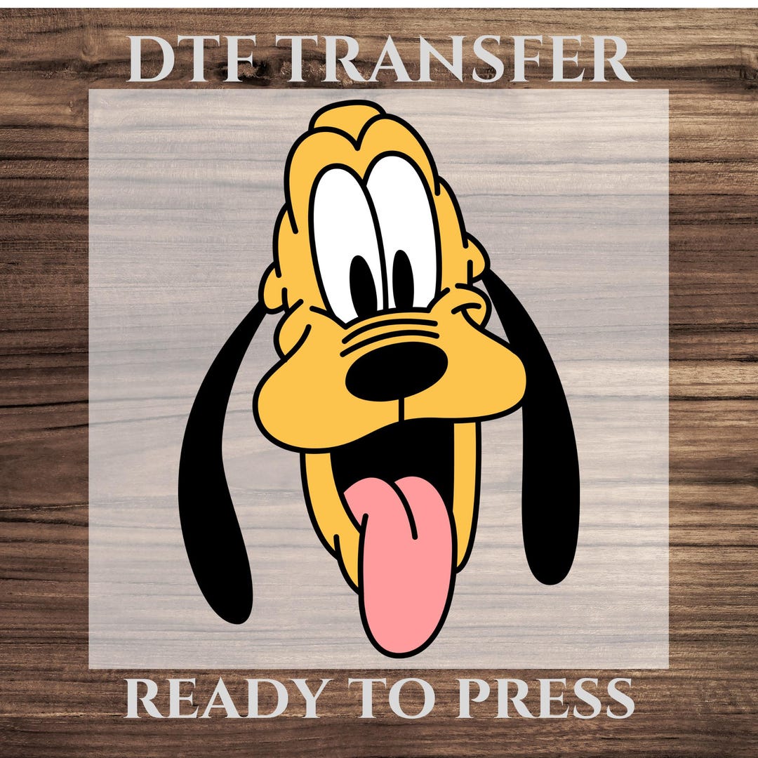 Disney Pluto Head DTF, Disney Friends Ready to Press, Ready for Ship ...