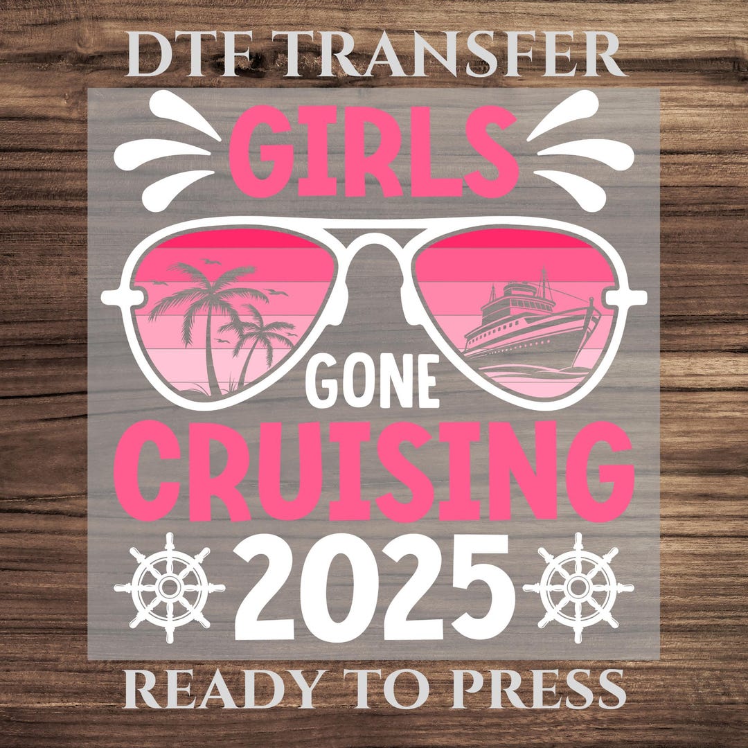 Girls Gone Cruising 2025 DTF Transfer: Pink Vacation Shirt Design - Etsy