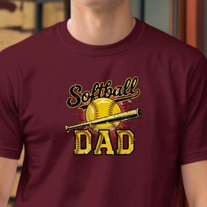 Softball Dad Shirt Design DTF Transfer, Vintage Softball Bat Ball ...