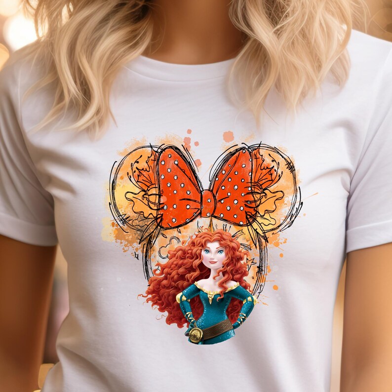 Watercolor Princess Merida DTF Transfer, Disney Princess Merida With ...