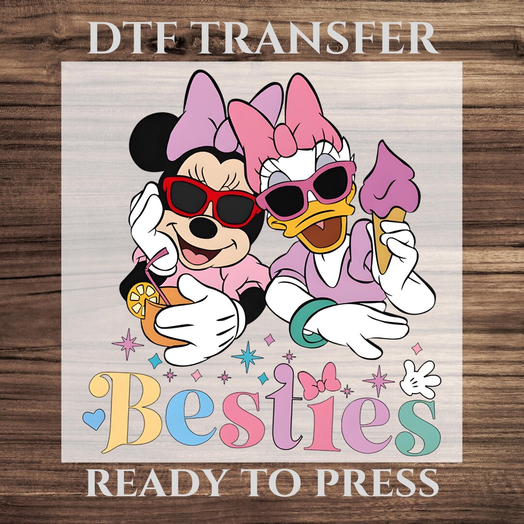 Disney Besties Design DTF Transfer, Minnie and Daisy Besties Friendship ...