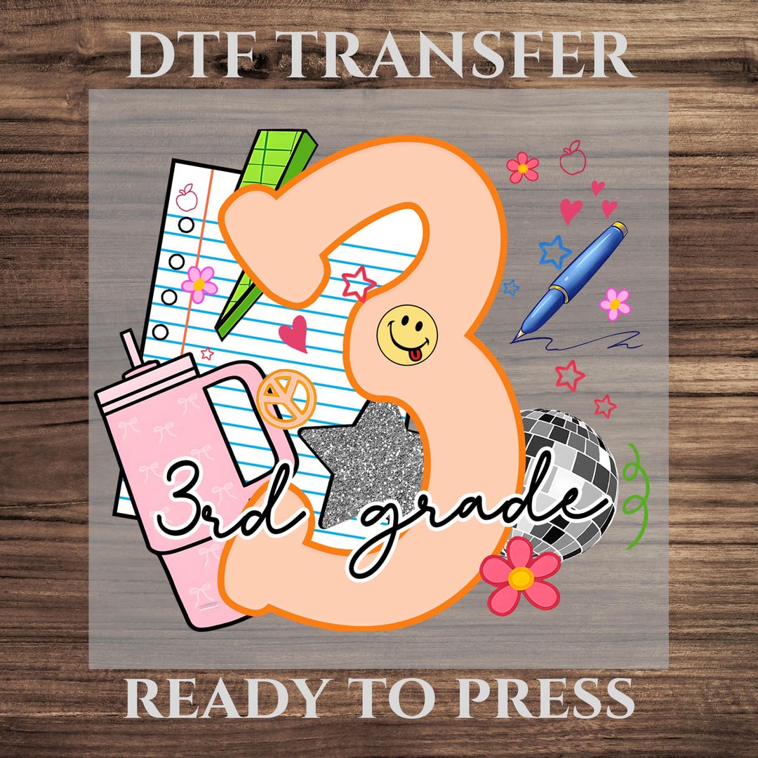 3rd Grade Back to School DTF Transfer, Retro Teacher and Student Shirt ...