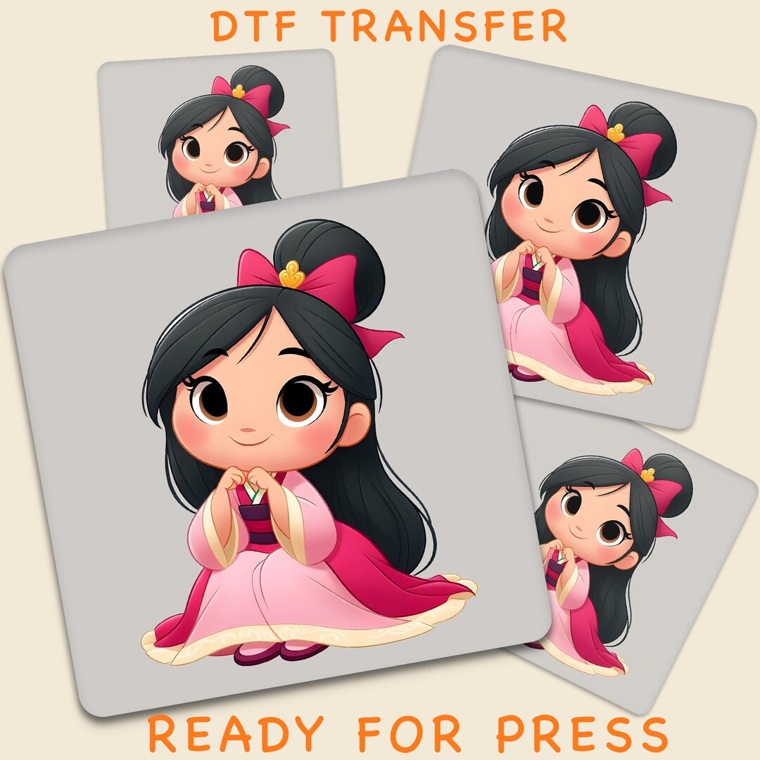 Disney Princess Mulan DTF Transfer, Baby Princess Mulan Ready to Press ...