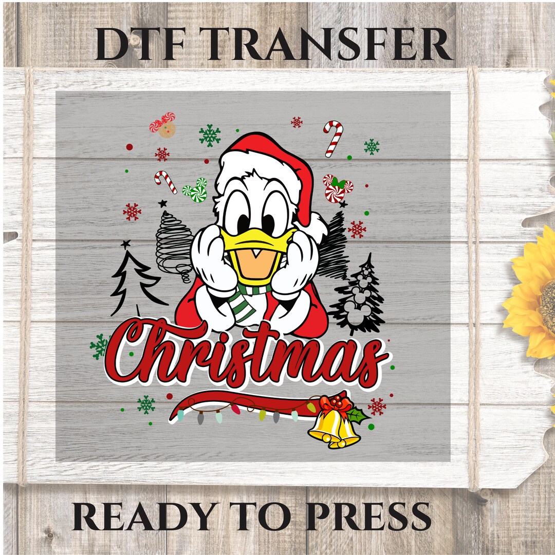 Donald Duck Christmas Ready to Press, Donald Christmas Time Gang Sheet ...
