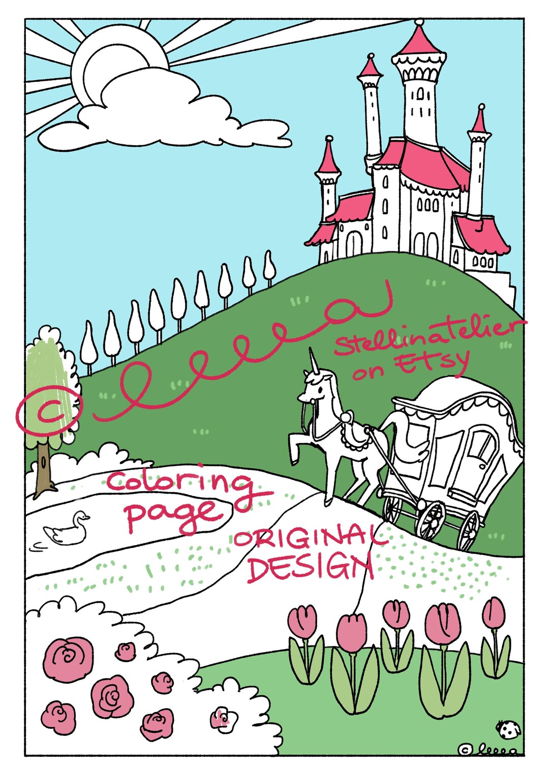 A4 Princess Reign Coloring Page PNG Transparent PNG - Etsy