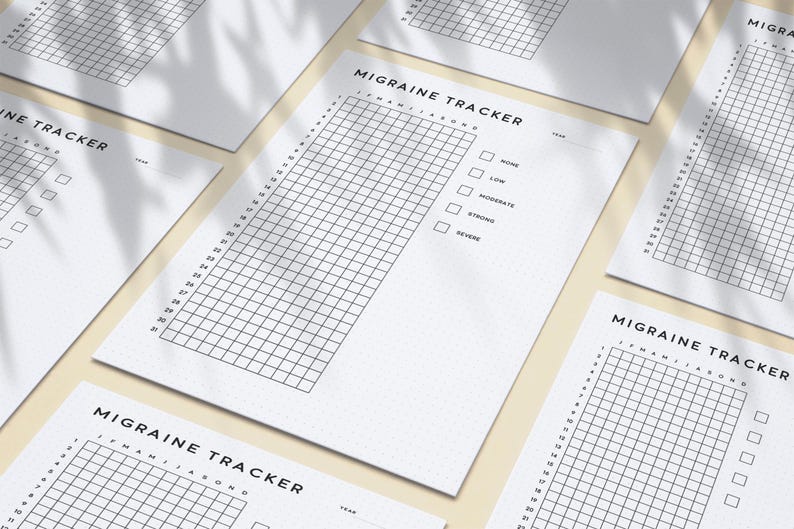 Printable Migraine Tracker: Headache Symptom Log (a4/a5/letter Sizes ...