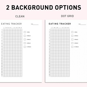 Monthly Meal Tracker Printable Journal Page, Digital Food Journal, Food ...