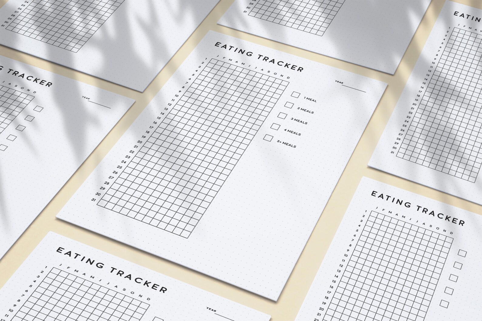 Monthly Meal Tracker Printable Journal Page, Digital Food Journal, Food ...