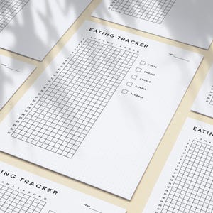 Monthly Meal Tracker Printable Journal Page, Digital Food Journal, Food ...