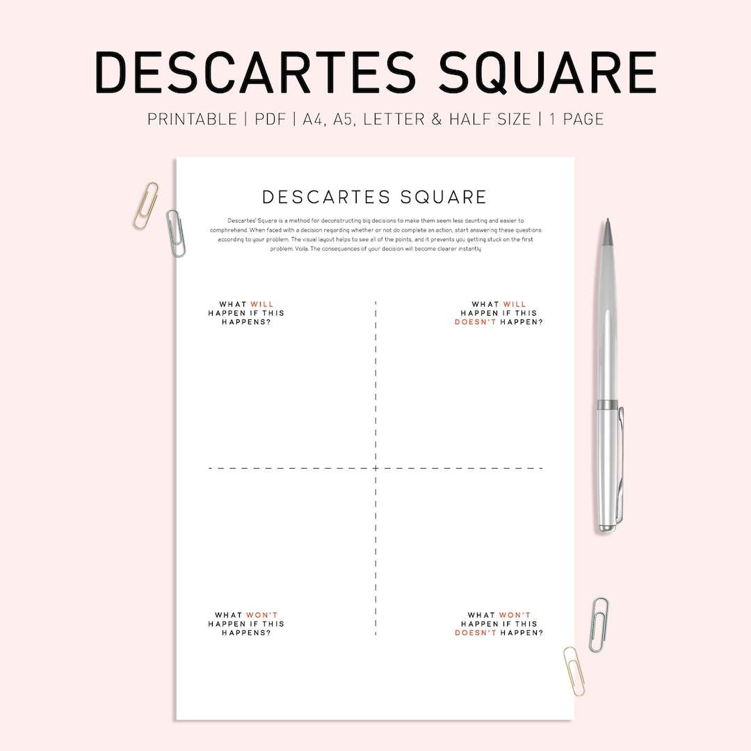 Decision Making Worksheet Printable, Decision Planner, Anxiety Journal ...