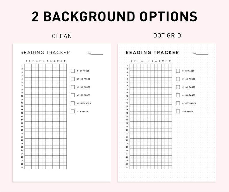Reading Tracker Printable, Reading Log, Daily Chart (A4, A5, Letter ...
