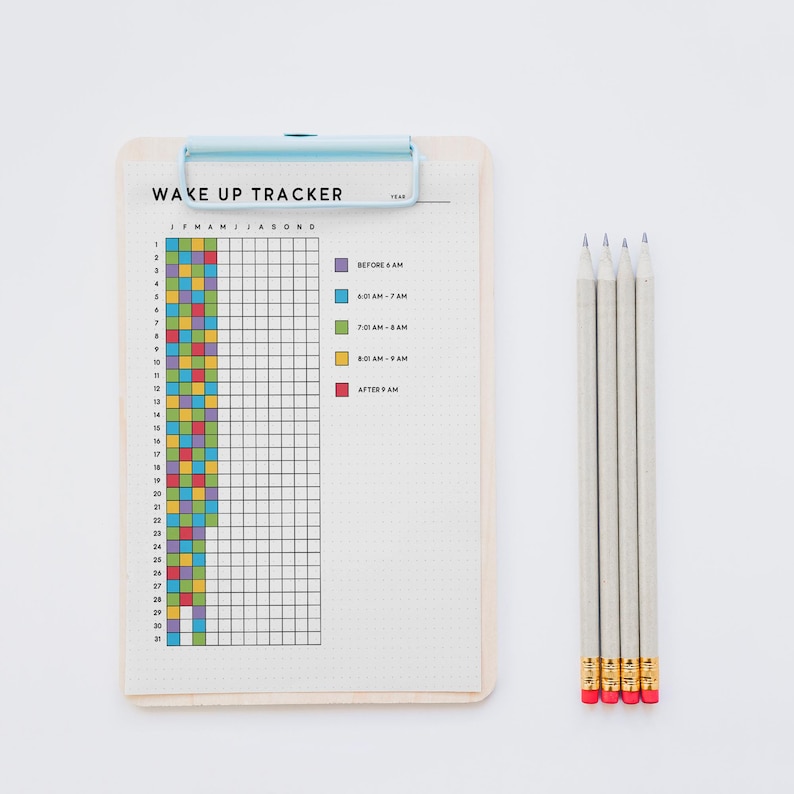 Wake up Tracker Printable, Monthly Sleep Log (A5, A4, US Letter) - Etsy