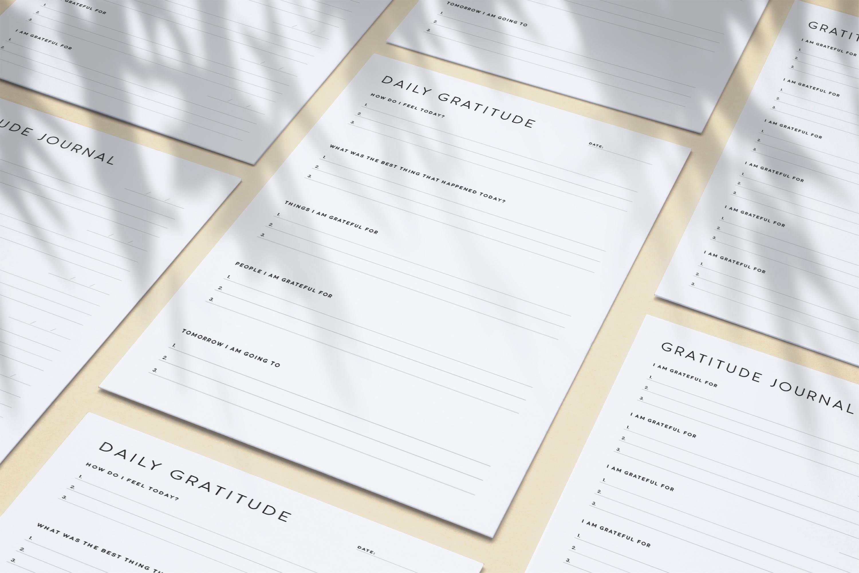 Weekly Gratitude Journal Printable: Minimalist Mindfulness Planner (A5 ...