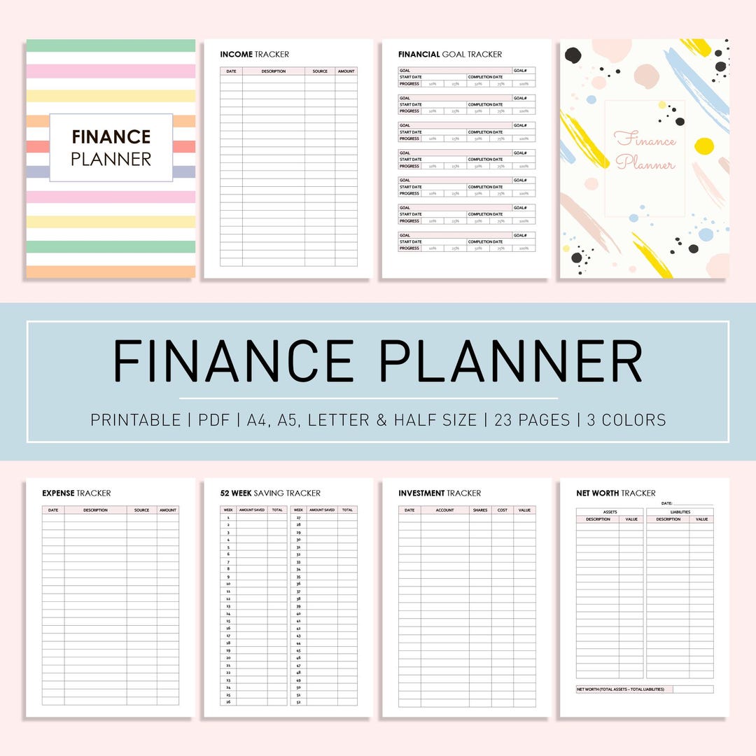Printable Budget Planner, Digital Finance Planner, Monthly Budget ...