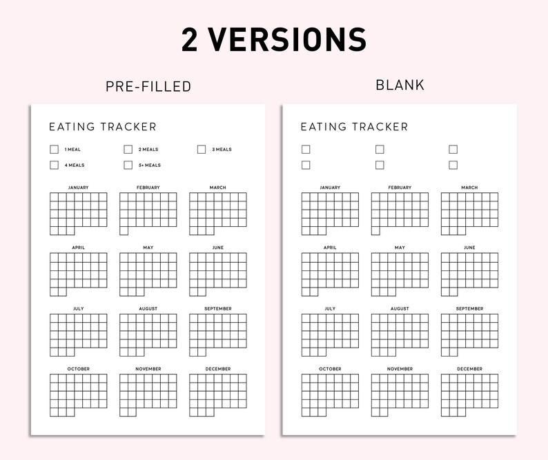 Meal Tracker Printable Journal Page, Digital Food Journal, Food Log ...