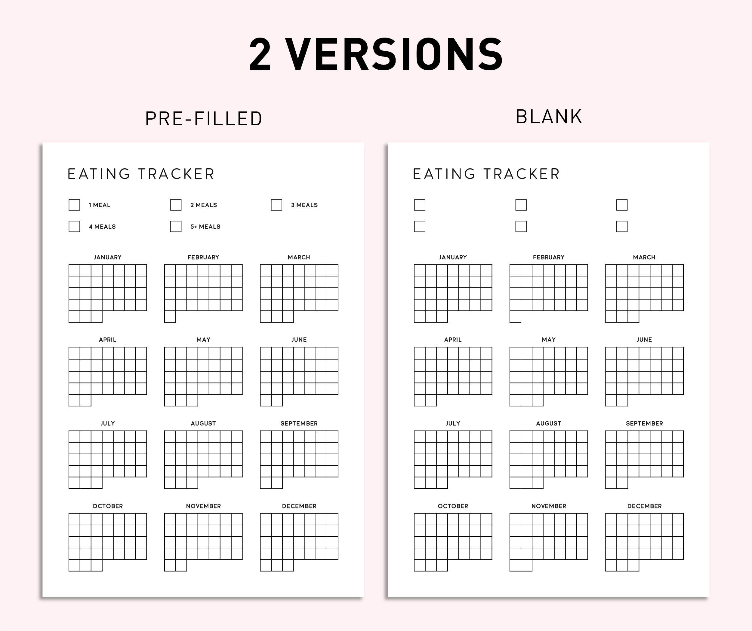 Meal Tracker Printable Journal Page, Digital Food Journal, Food Log ...