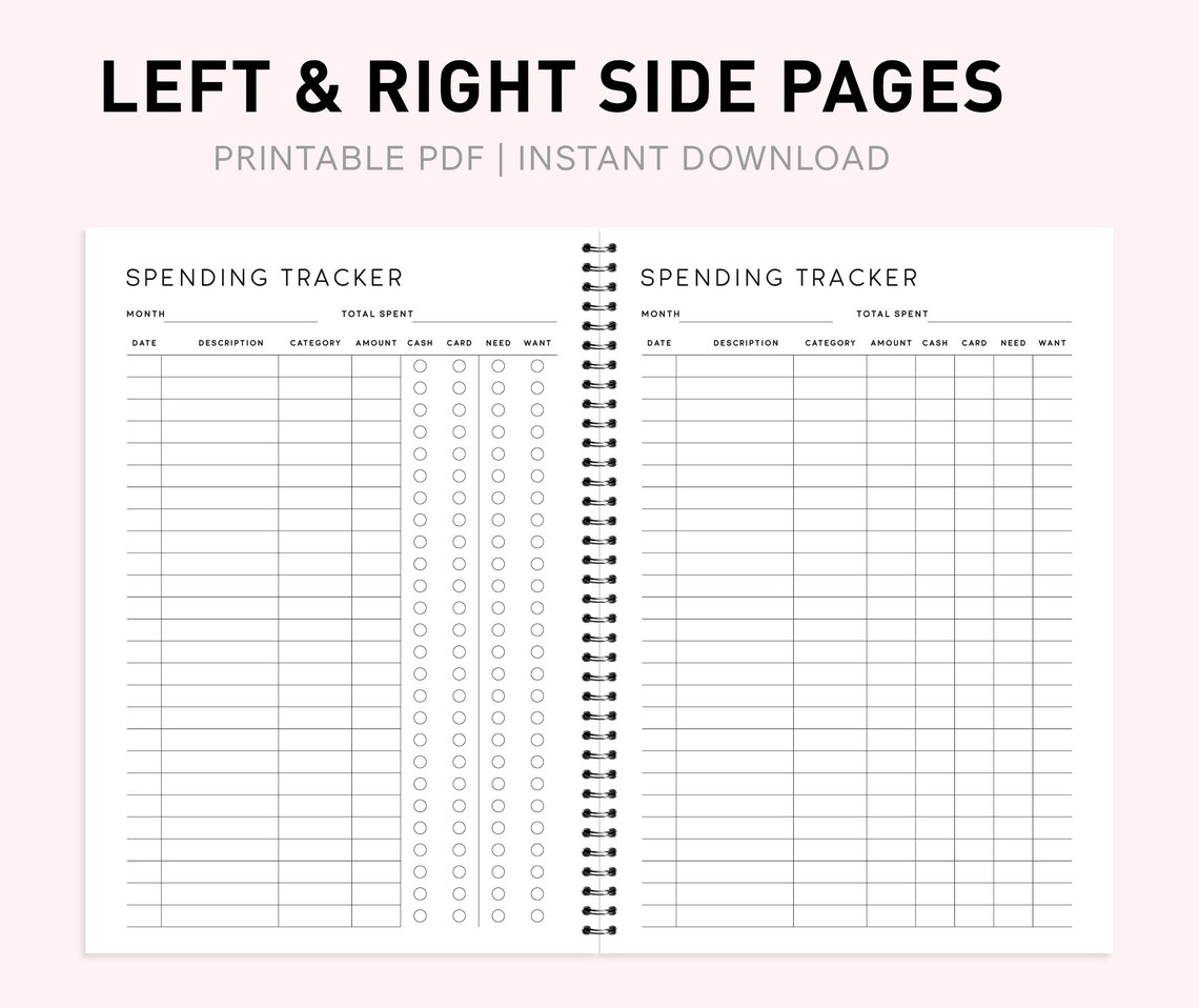 Daily Spending Tracker Printable, Digital Expense Tracker, Budget ...