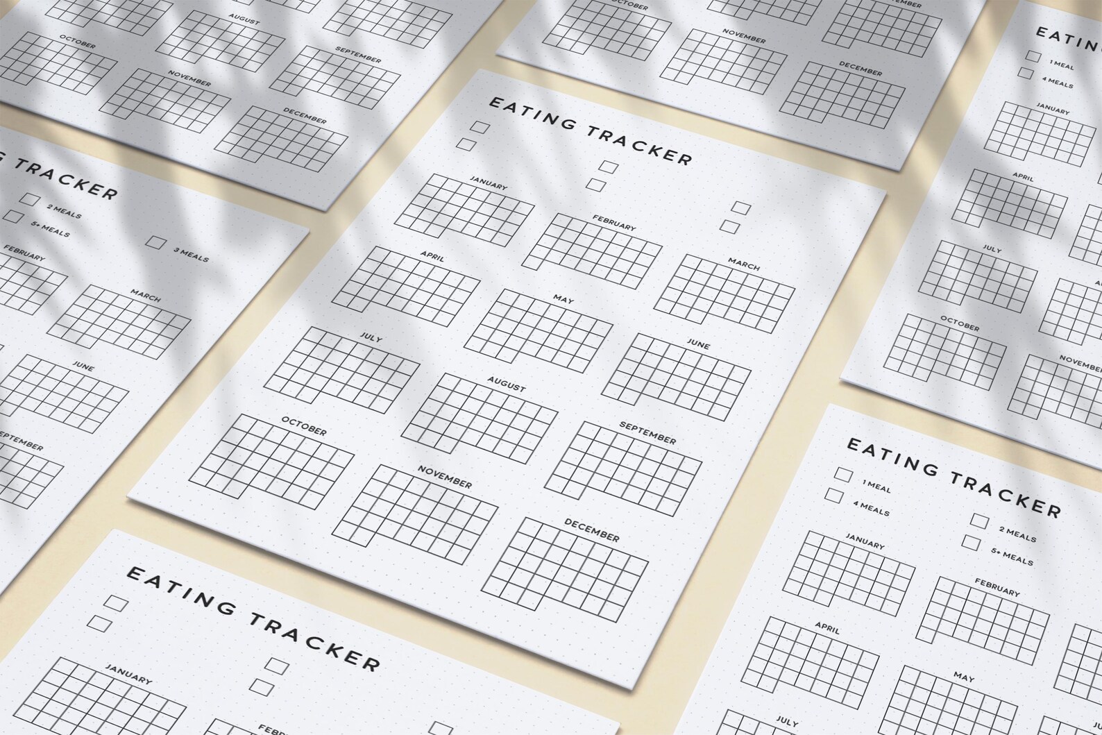 Printable Meal Tracker Journal: Monthly Food Diary (a4/a5/letter Sizes ...