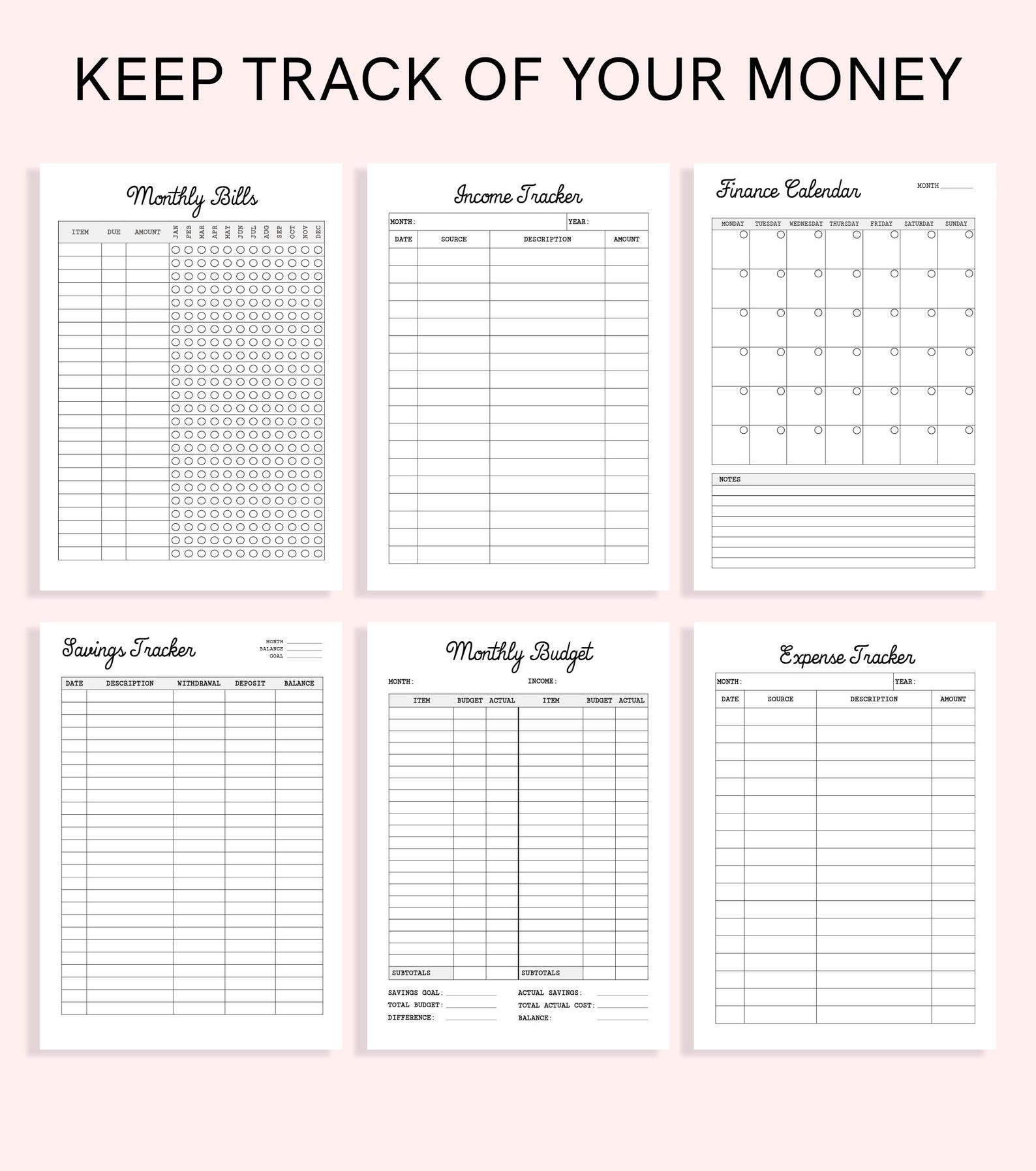 Printable Life Planner, Undated Life Planner, Printable Planner Bundle ...