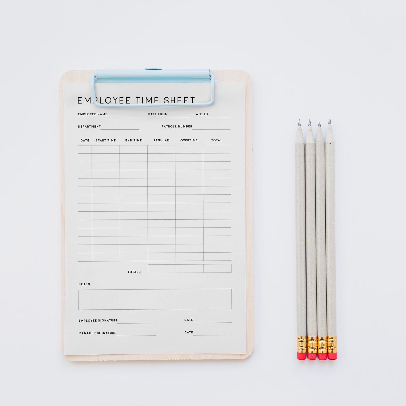 Employee Time Sheet Printable, Editable Time Sheet, Digital Employee ...