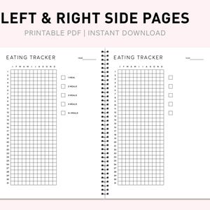 Monthly Meal Tracker Printable Journal Page, Digital Food Journal, Food ...