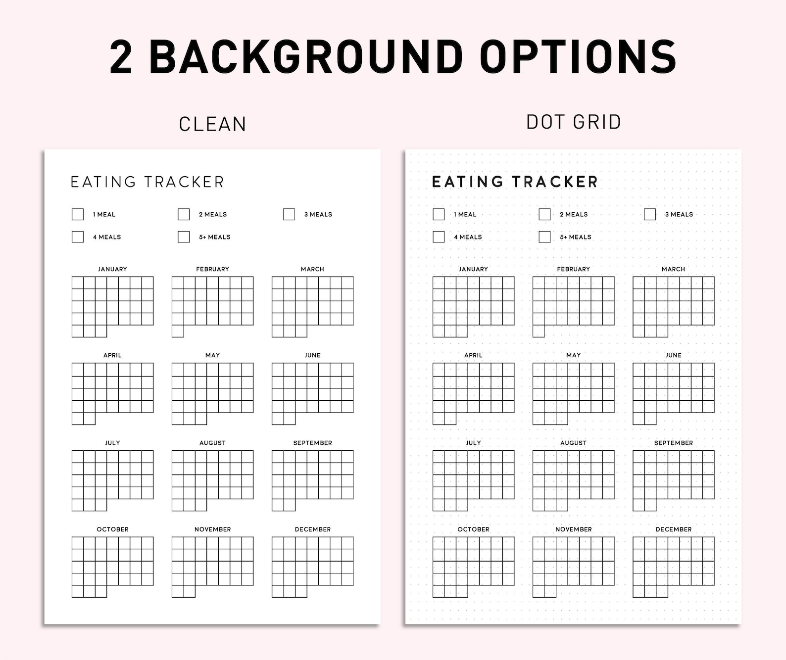 Meal Tracker Printable Journal Page, Digital Food Journal, Food Log ...