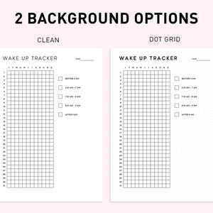 Wake up Tracker Printable Journal Page, Monthly Wake up Log, Get up ...